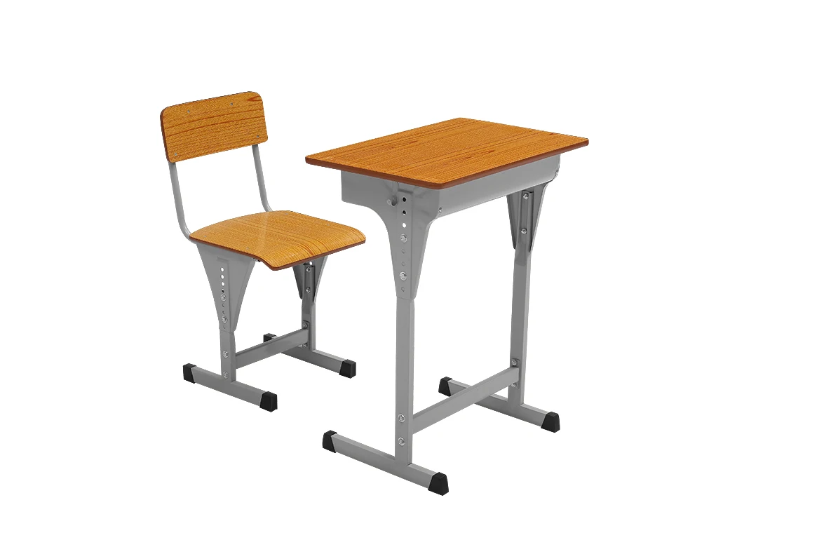 Classical Design Single Desk And Chair School Furniture High Quality ...