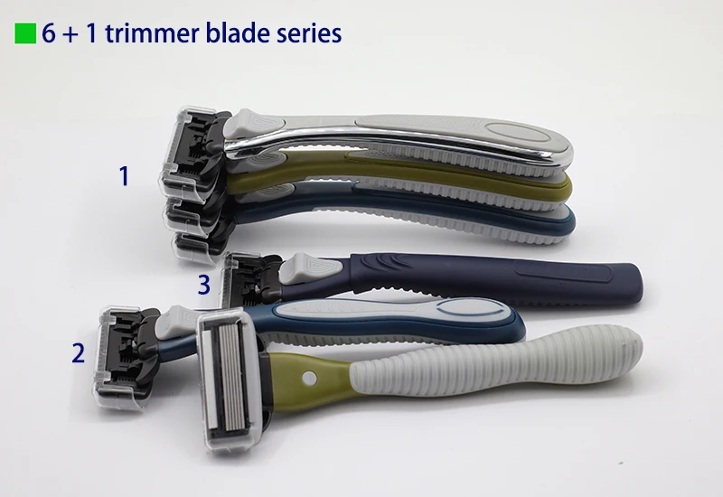 6+1Trimmer Blade Shaver Set Men Advanced Custom Stainless Steel 7 Seven ...