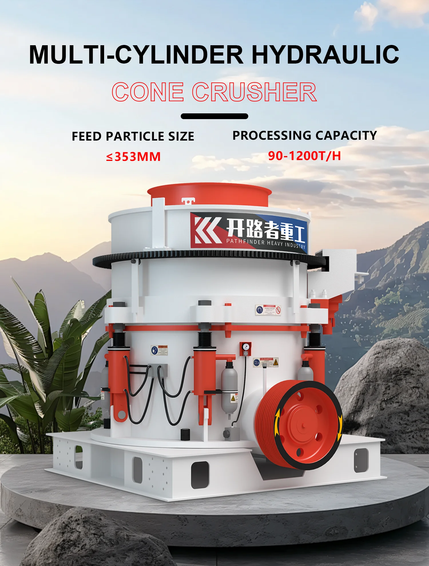 Copper Iron Ore Aggregate Concrete Hard HP Multi Cylinder Hydraulic ...