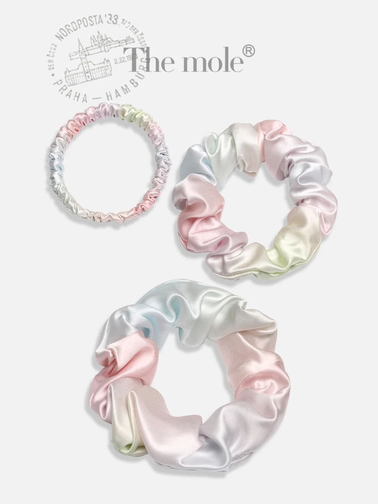 3.5cm Custom Logo Silk Scrunchies Women Silk Scrunchies Width 3.5cm 100 ...