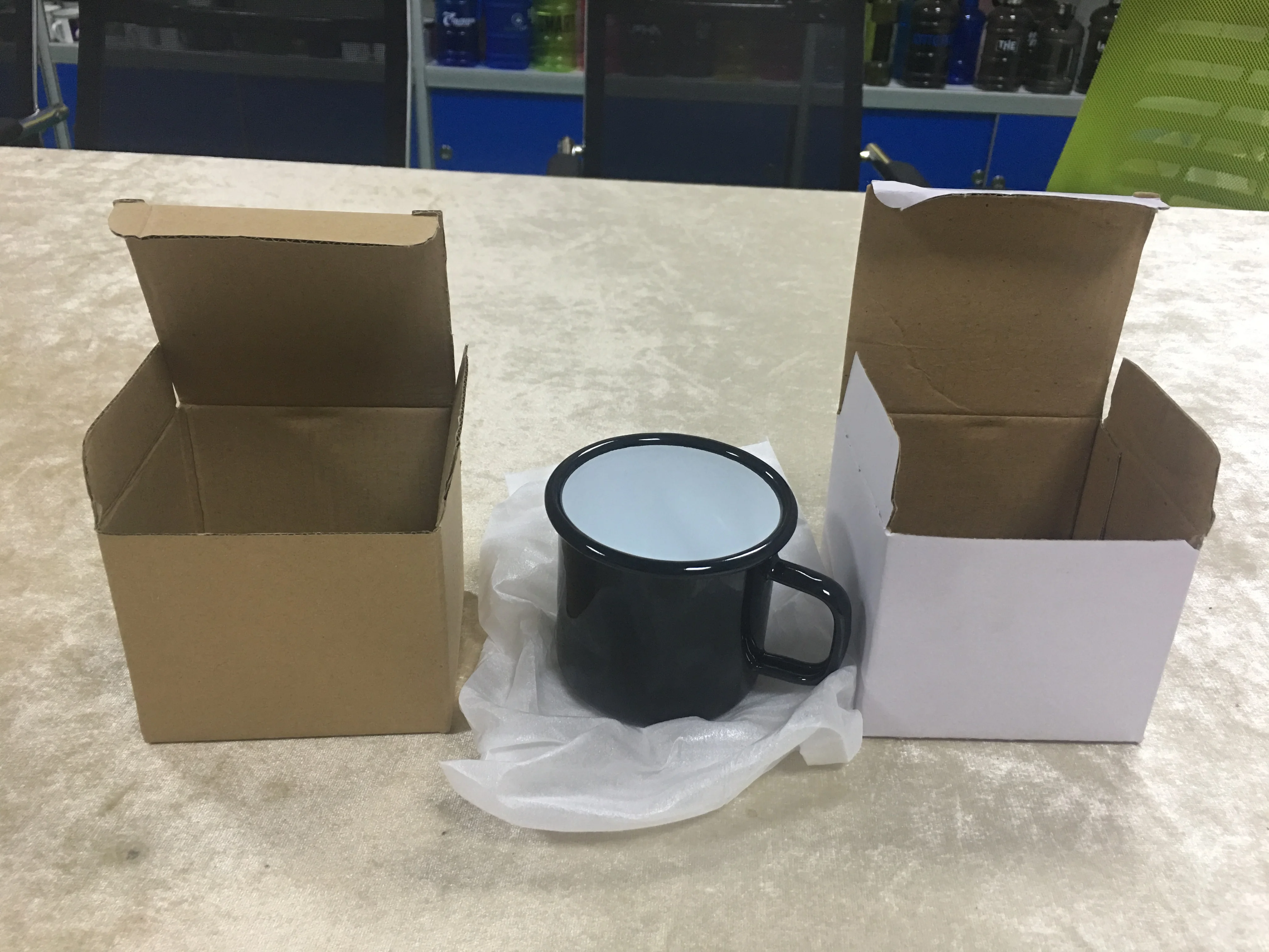 Cast Iron 12oz Custom Enamel Mug With Side Handle - Buy Custom Enamel ...