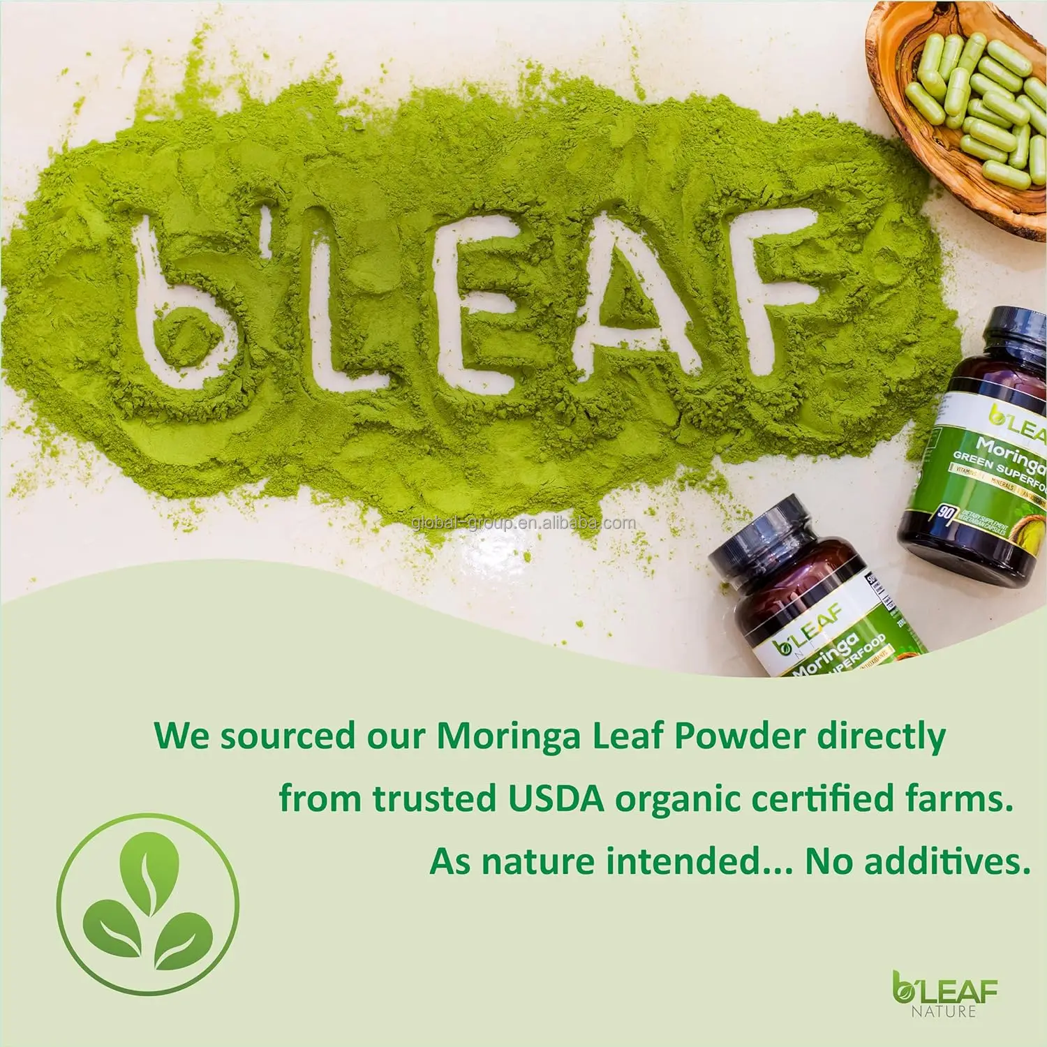 Oem Customize Label Moringa Powder Moringa Capsules Organic Moringa ...