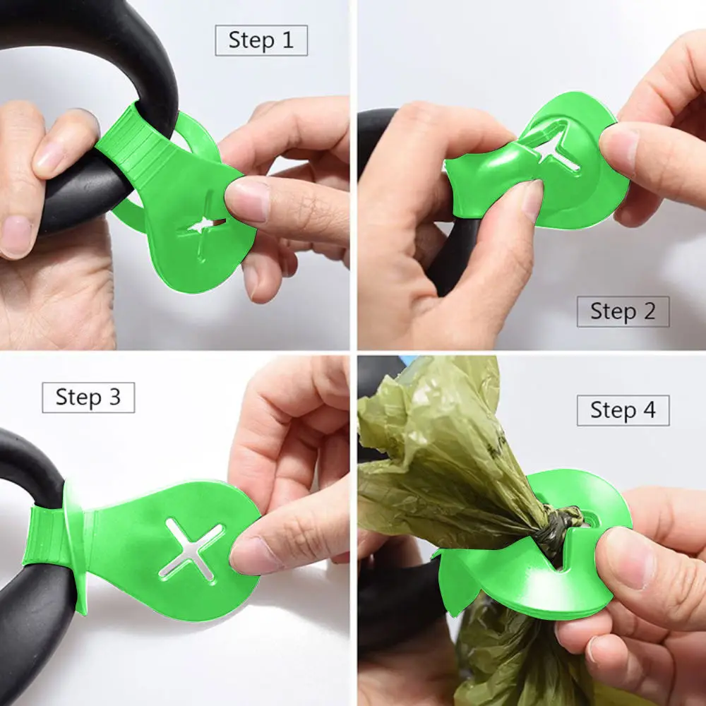 Customize Logo Portable Rubber Pvc Waste Bag Clip Dispenser Carrier Pet ...