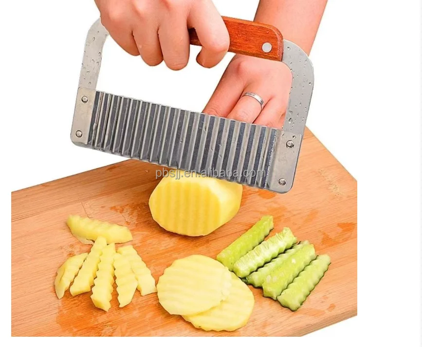 Stainless Steel Wave Knife Potato Cutter Slicer Slicer Slicer Potato ...