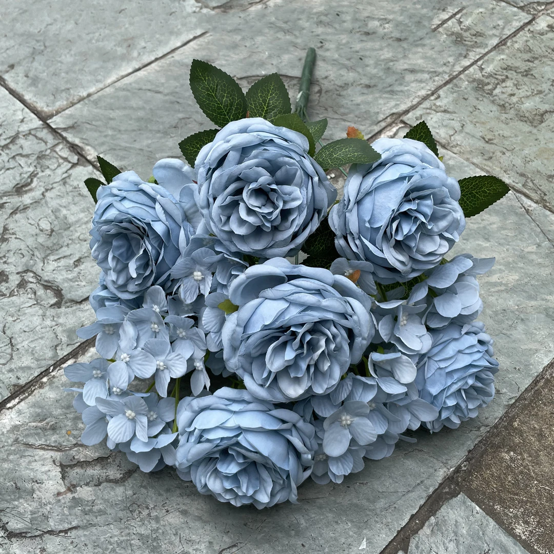 Wedding Decoration Flower Bouquets Wholesale Dusty Blue Rose Flower ...
