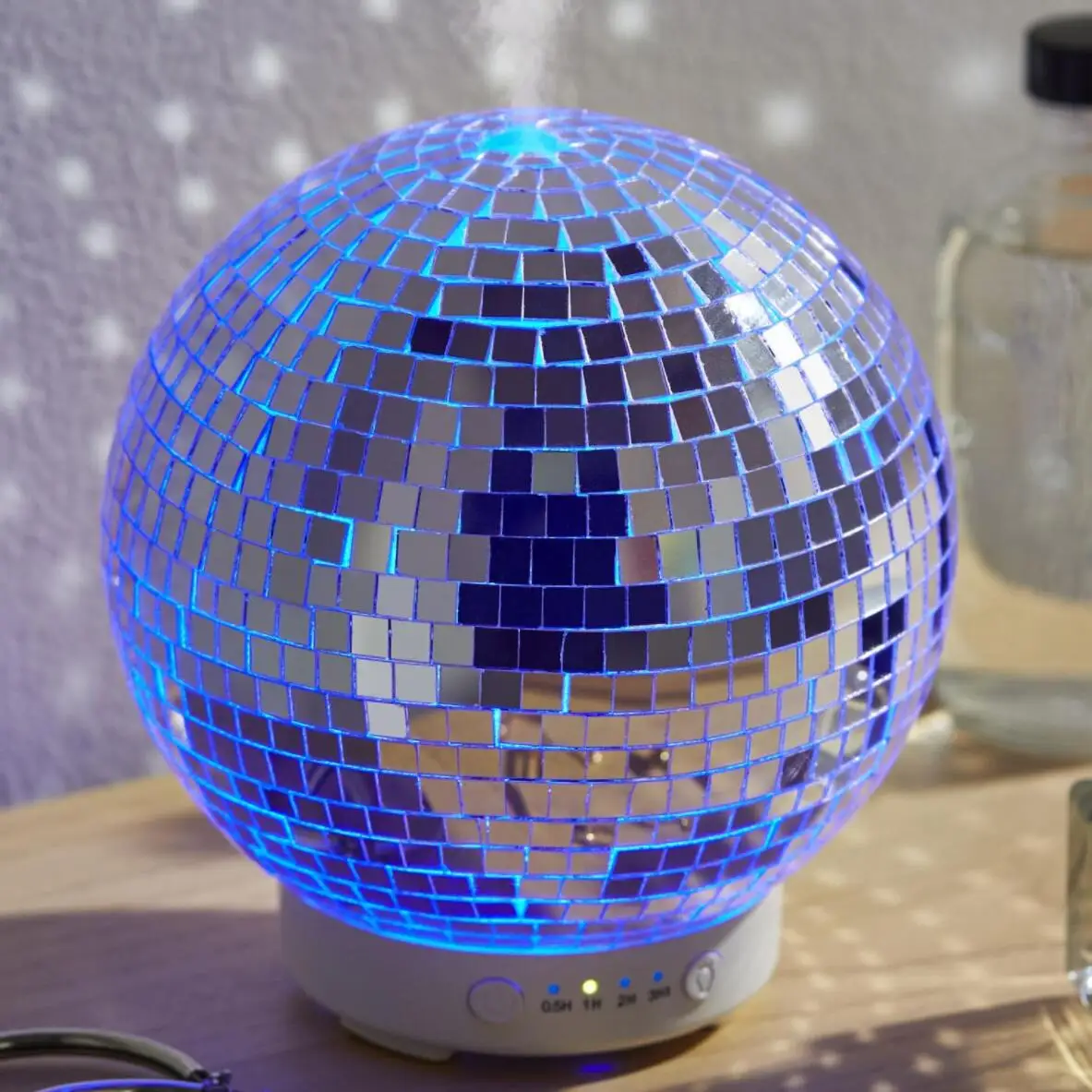Disco Ball Essential Oil Diffuser Mirror Glass Humidifier Electric ...