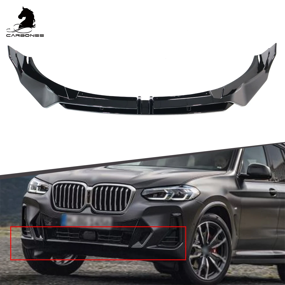 Gloss Black Body Kits Front Bumper Lip For Bmw X3 G01 X4 G02 Lci 2022 ...