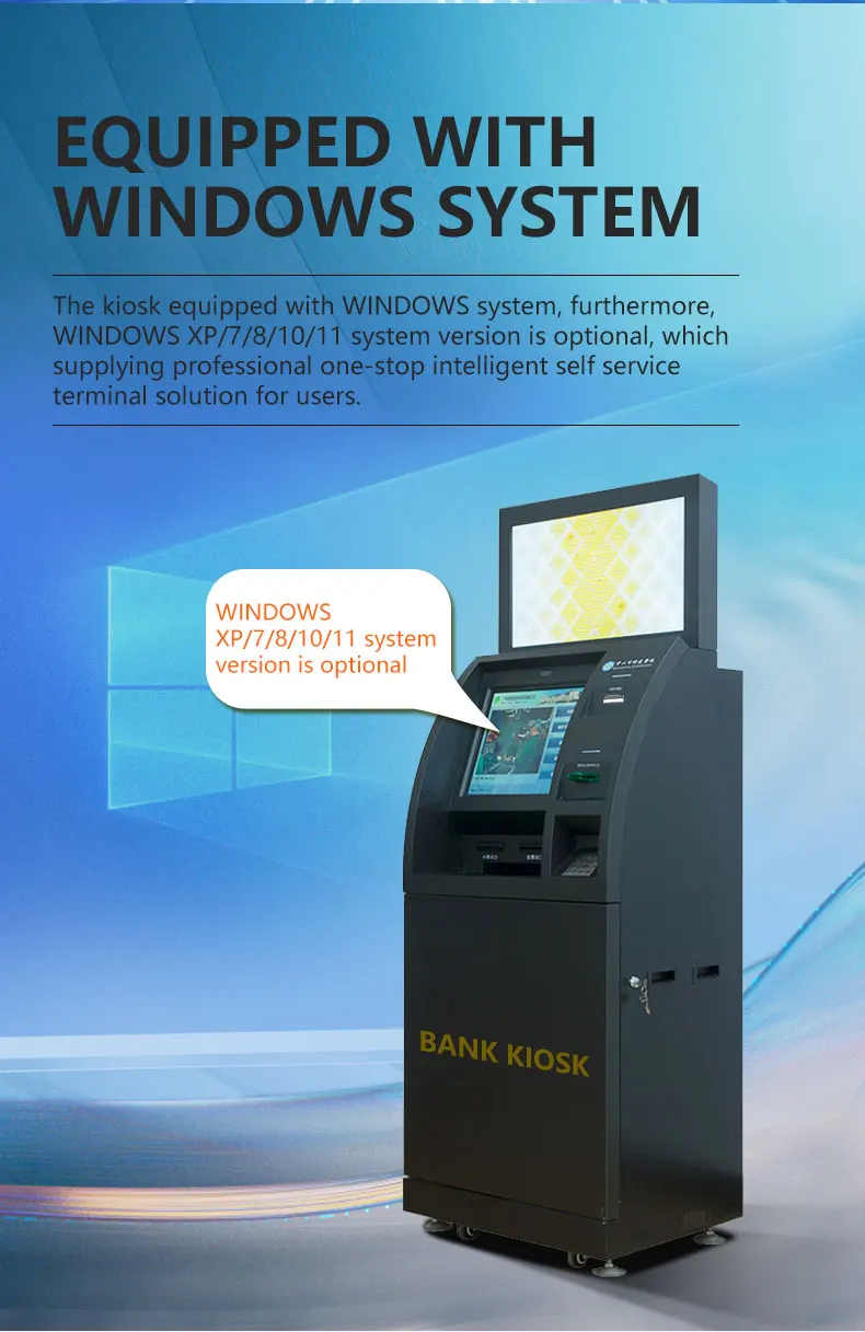 Self-Payment Kiosk Cash Coin Acceptor Touch Screen ATM Machine SDK ...