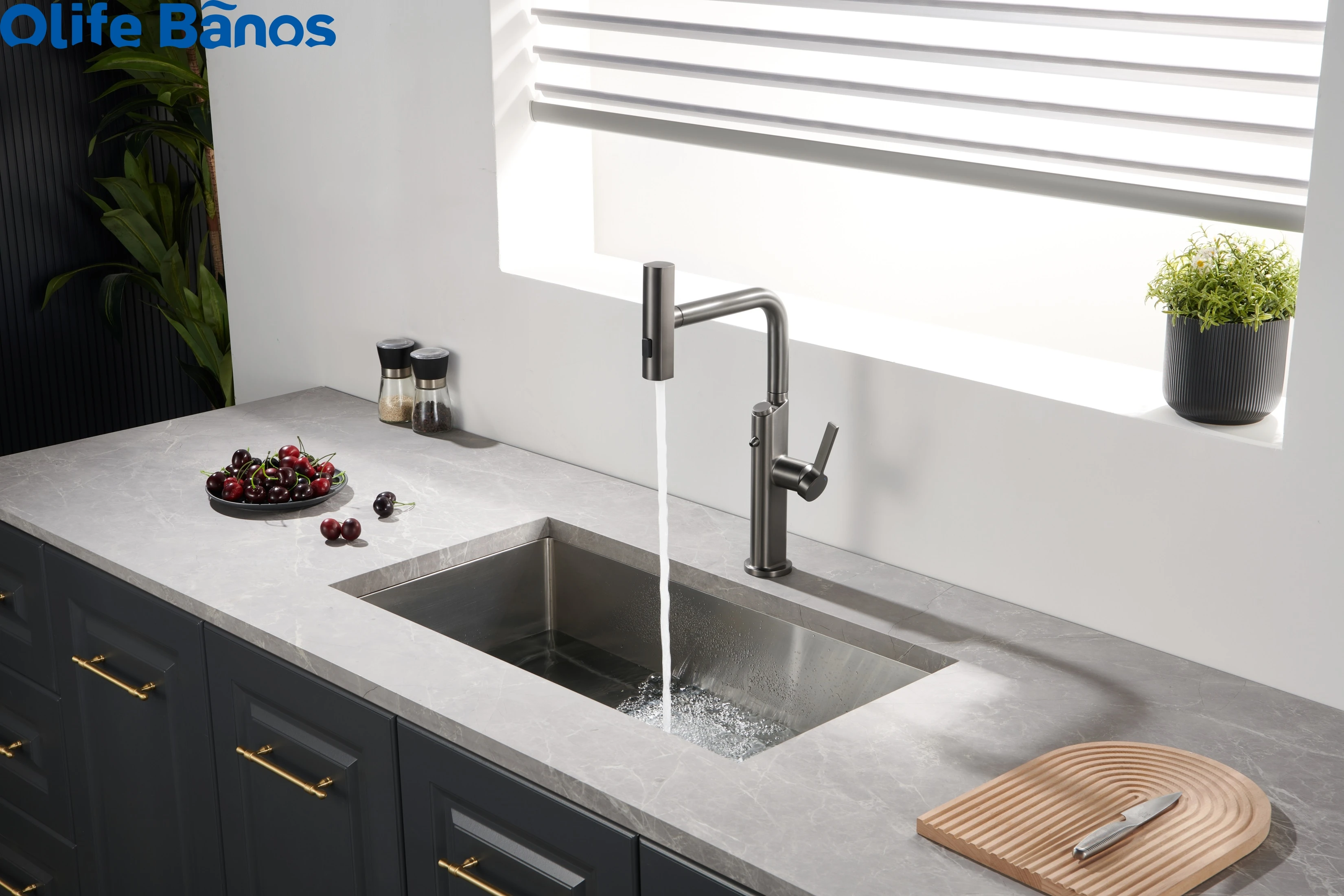 Luxury Flexible Single Handle SUS304 Stainless Steel Kitchen Sink ...