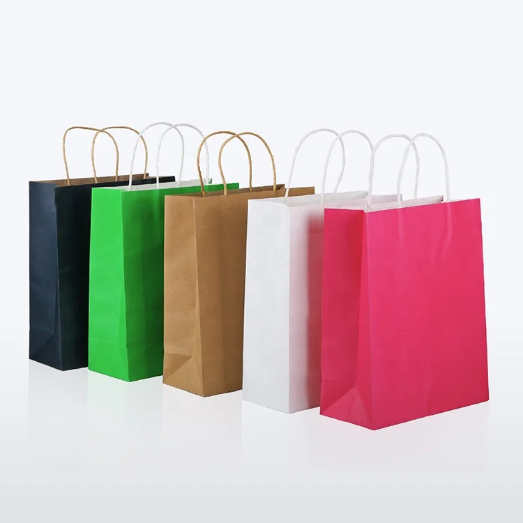 Free Sample Colorful Luxury Custom Size Package Paper Handle Paper Bag ...