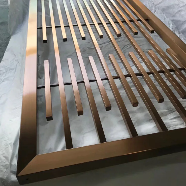 Elegant Oval Shape Stainless Steel Room Divider with Moru Glass