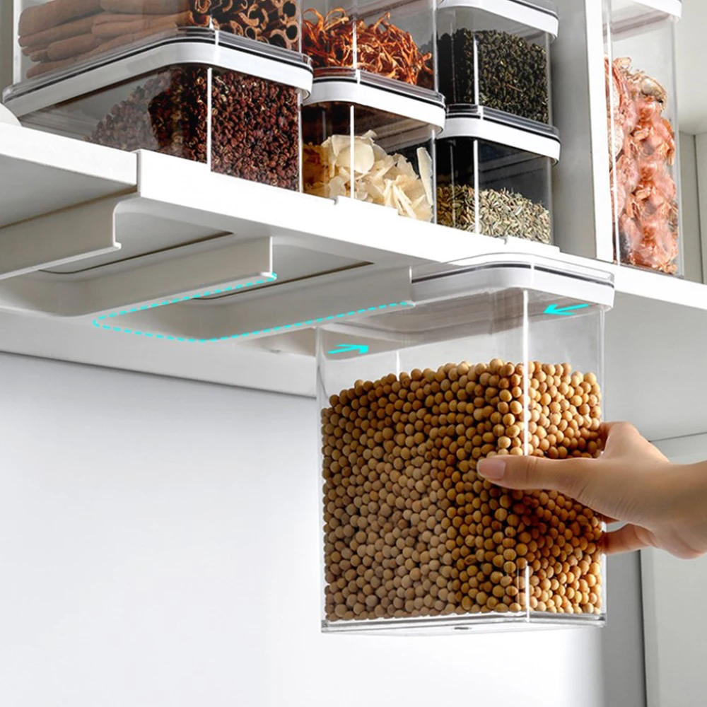 Wall Mounted Pantry Organization Stackable Airtight Food Cereal ...