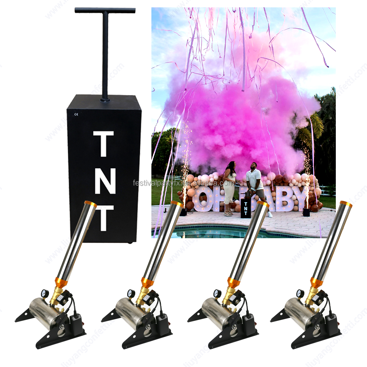 Wholesale Stock One-Click Start Tnt Gender Reveal Machine