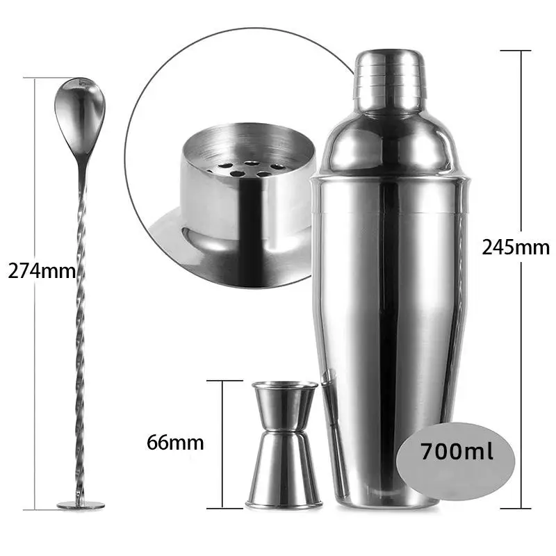 High Quality Metal Stainless Steel Bar Spoon Boston Shakers Double ...