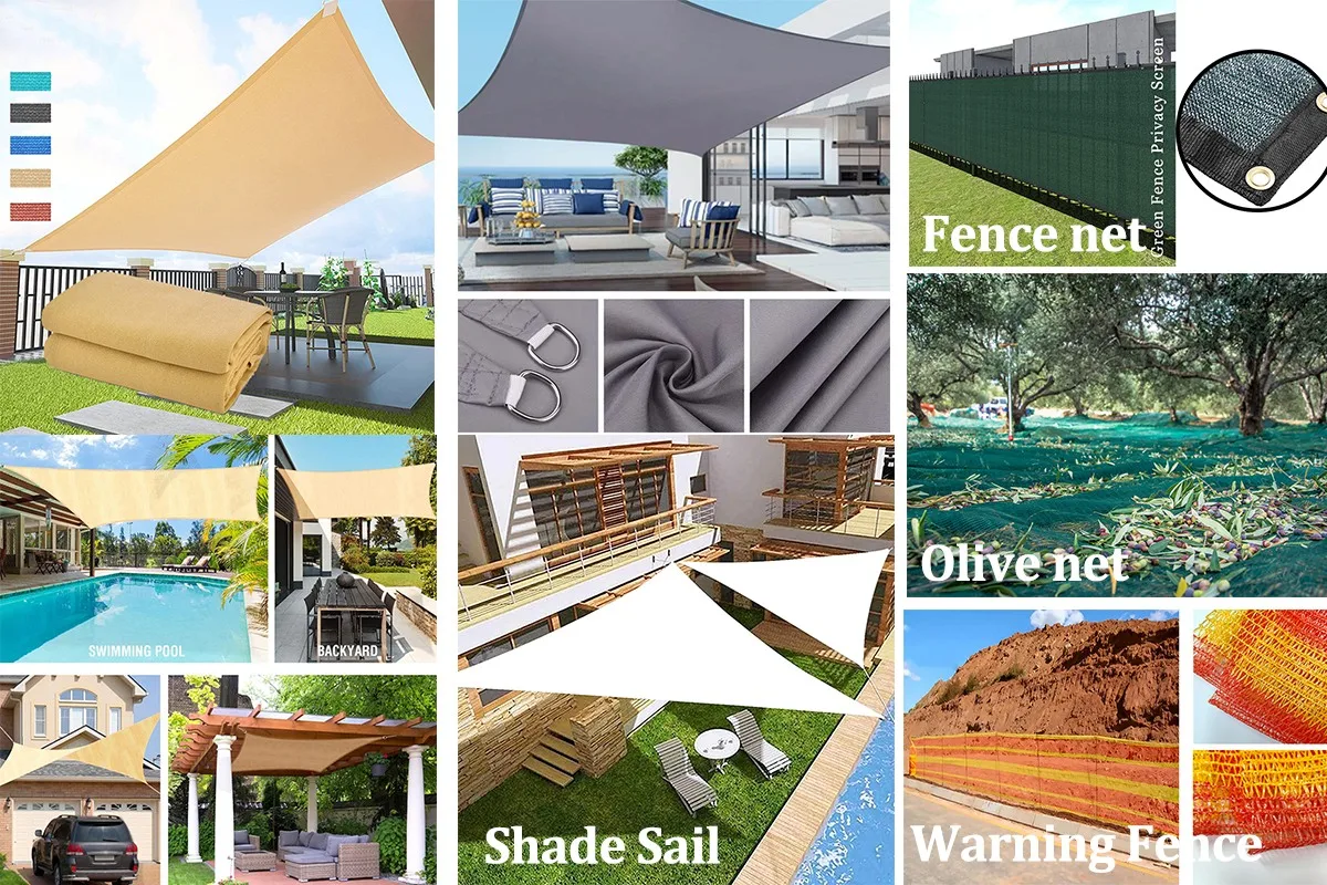 Sun Shade Sail Polyester HDPE Outdoor Patio Canopy Car Parking Rain ...