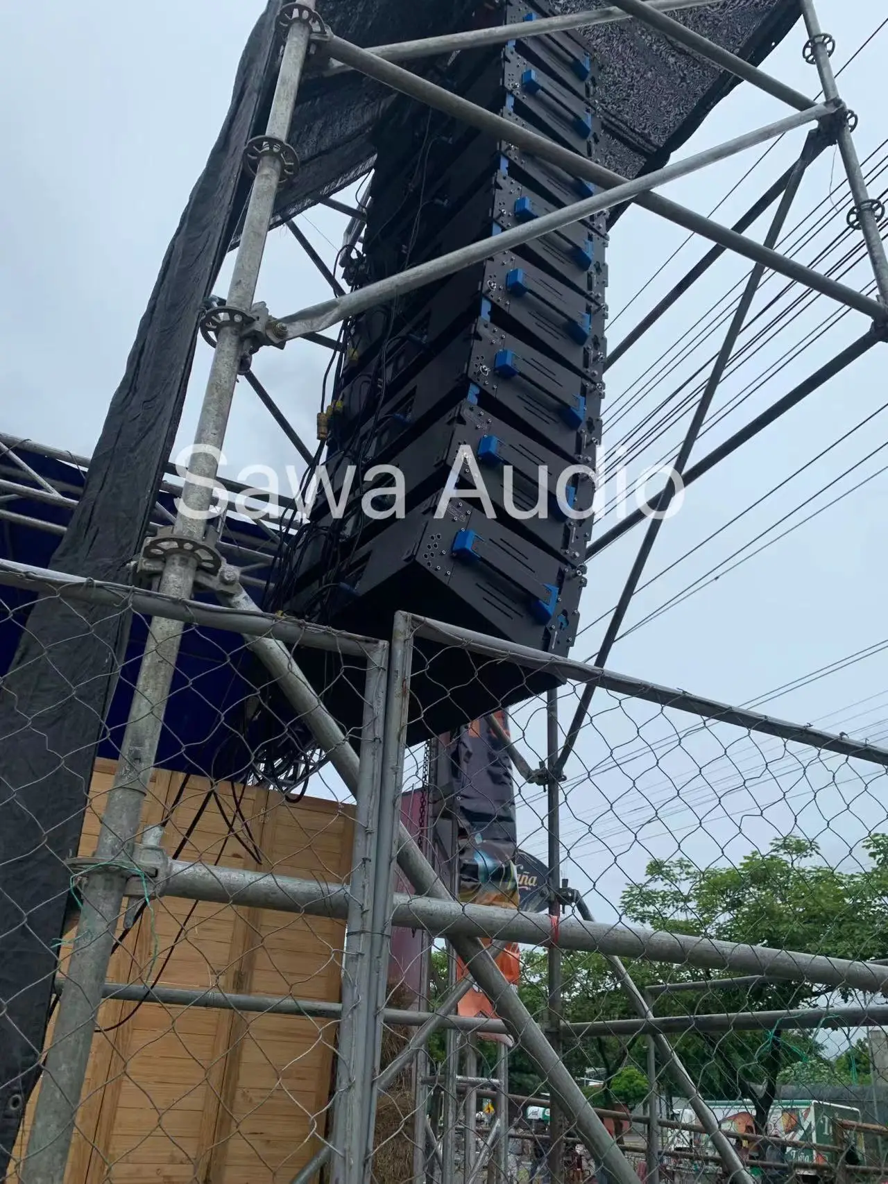 Dual 12 Inch Line Array Speakers - SAWA SA212 Pro Audio