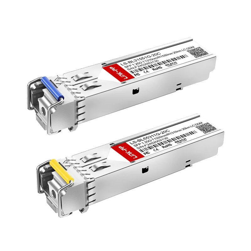 1310nm-tx/1550nm-rx Simplex Lc Bidirectional Fiber Optic Transceivers Module Single Mode 1g Bidi ...