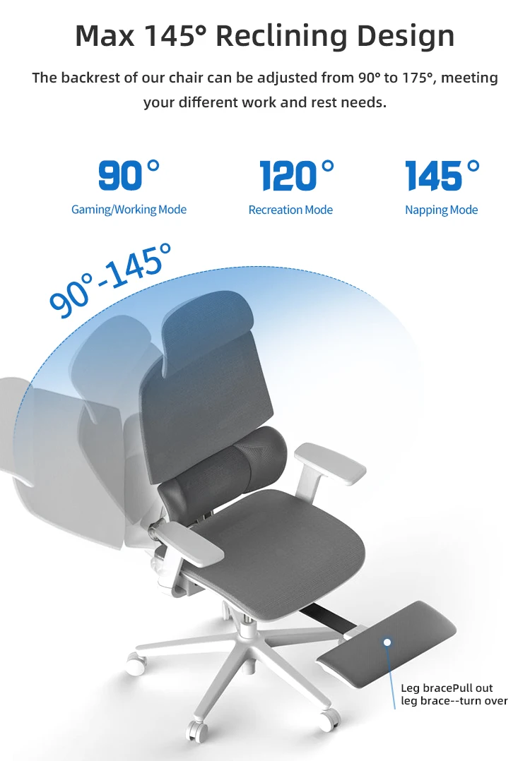 Modern Color Ceo Executive Office Chair Lumbar Mesh Ergonomic Office ...