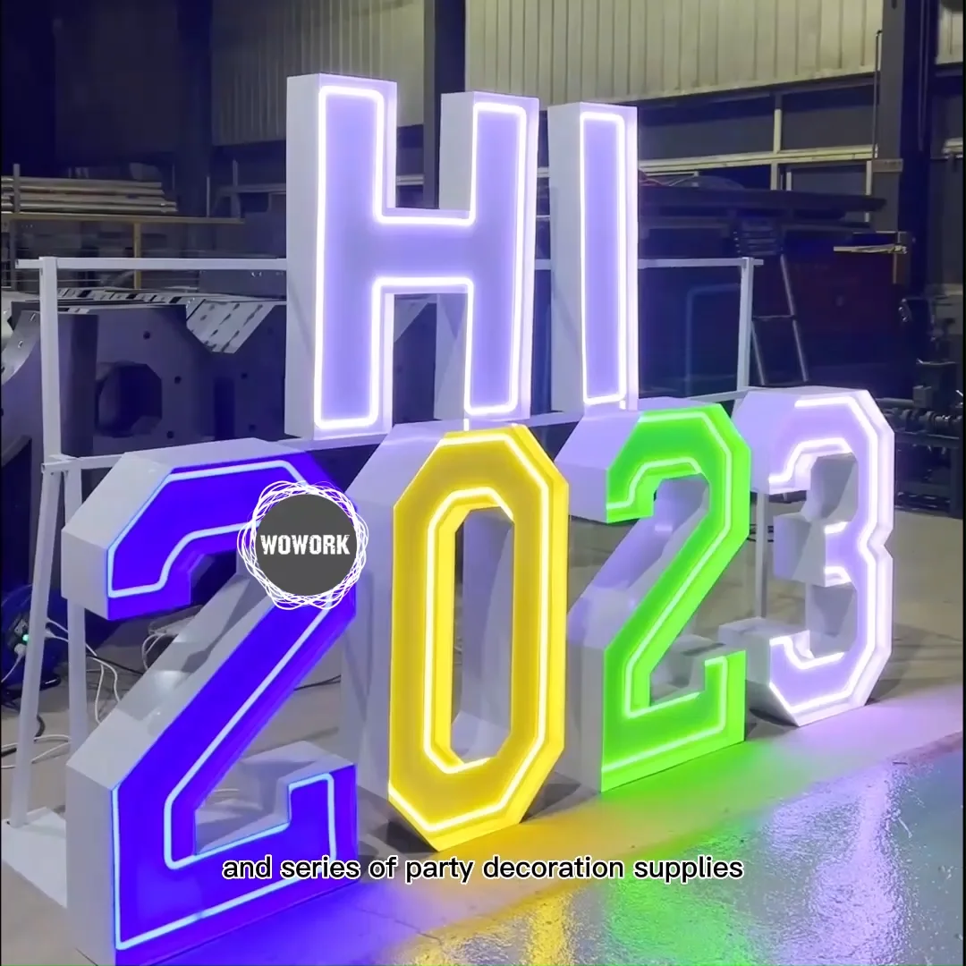2023 Wowork Rgb 3ft 4ft 5ft Led 3d Neon Marquee Letters Number Light ...