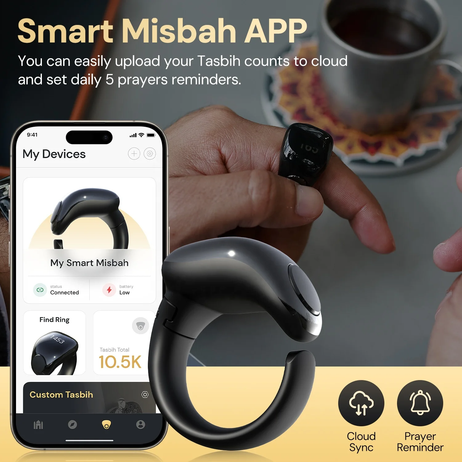 Iqibla Zikr Ring - Smart Tasbeeh for Hajj and Umrah Gifts
