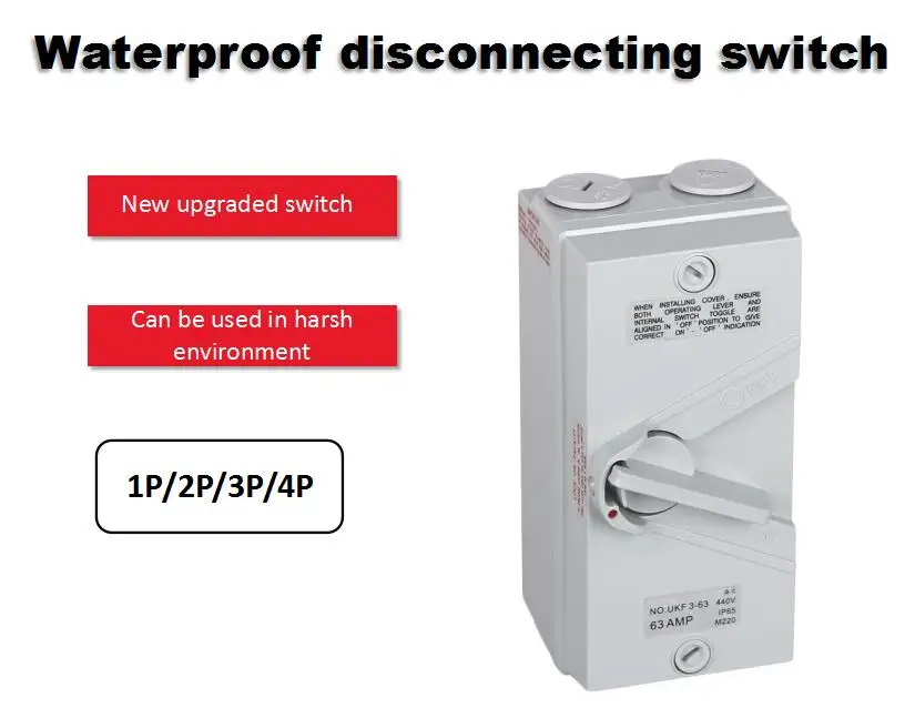 UKF IP65 Isolating Switch - Reliable Waterproof Solution