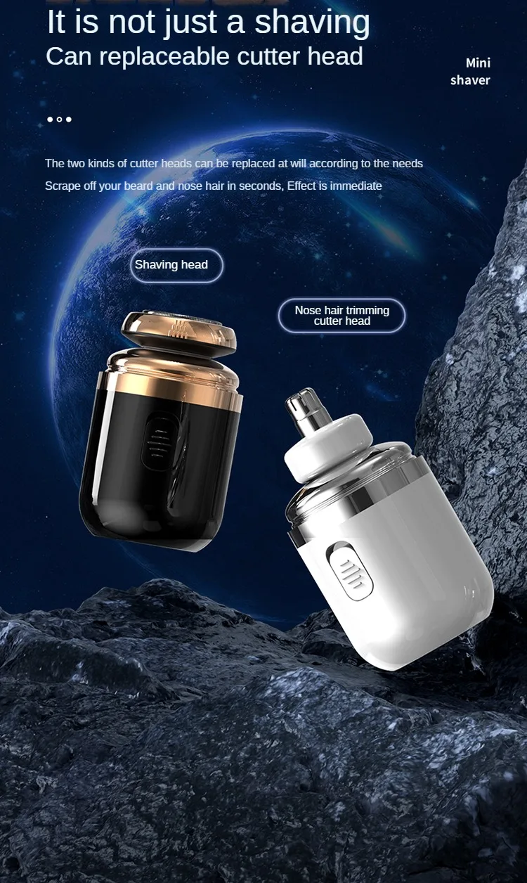 Travel Portability Capsule Electric Mini Portable Travel Men's Razor ...