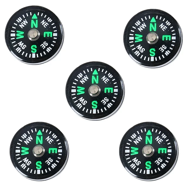 9mm 18mm 20mm 25mm 30mm 35mm Round Pocket Mini Plastic Compass Button ...
