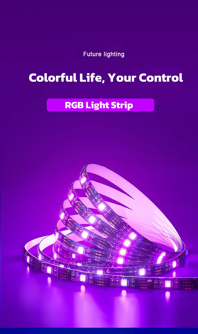 Effortless Rgb Led Strip - Vibrant Colors,12/24v,Easy Install For Home ...