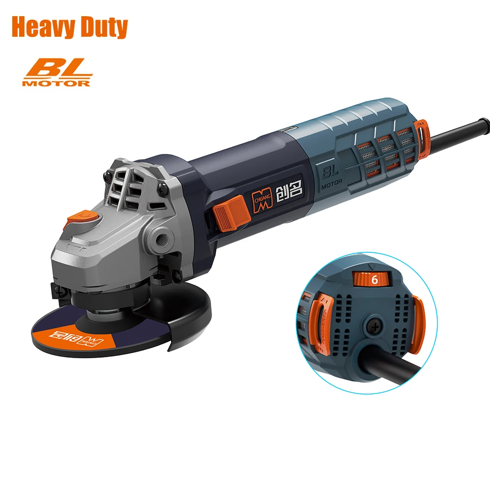 1550W 125mm AC Brushless Angle Grinder - Heavy Duty 5" Grinder