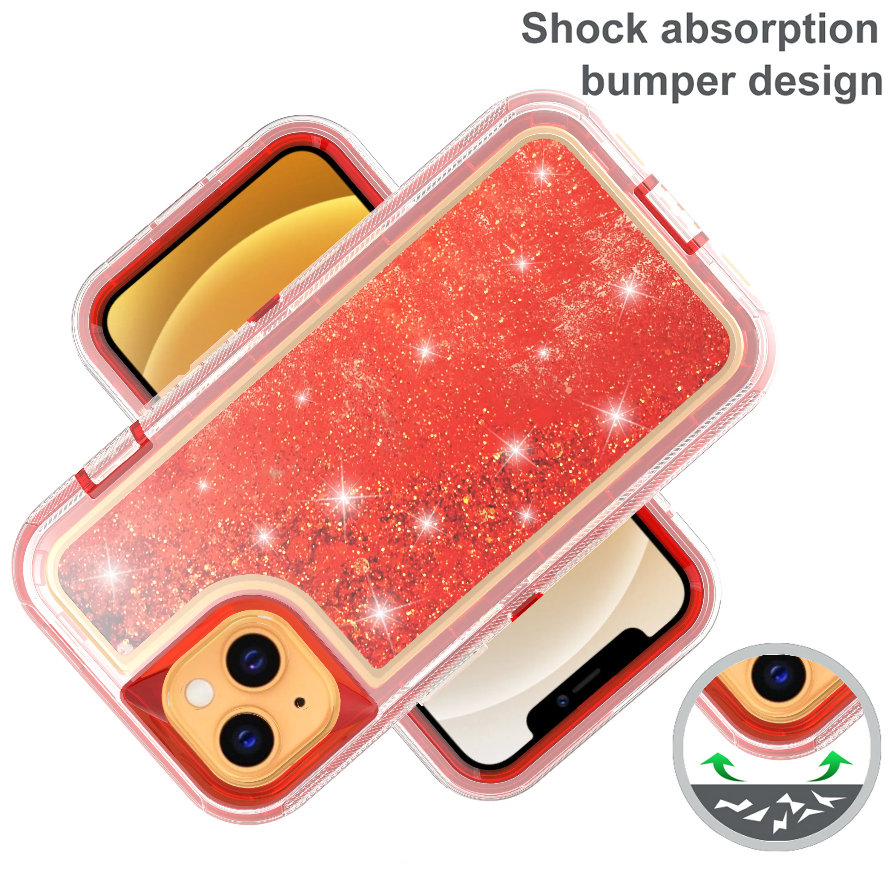 Shockproof Cell Phone Case For Iphone 13 12 11 Mini Pro Max Liquid Sand ...