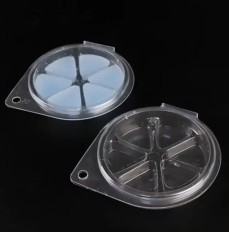 Custom Round Flower Shape 6 Compartment Clamshell Bar Wax Melt ...