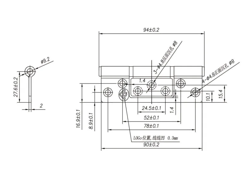 Heavy Duty Hinges 304 Stainless Steel Sliver Color Spraying Finished 2 ...