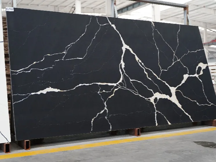2024 Horizon Wholesale Black Calacatta Quartz Slab Countertop ...