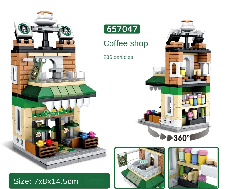 Panlos Brick Street View Convenience Store 260pcs Kids Educational Toys ...
