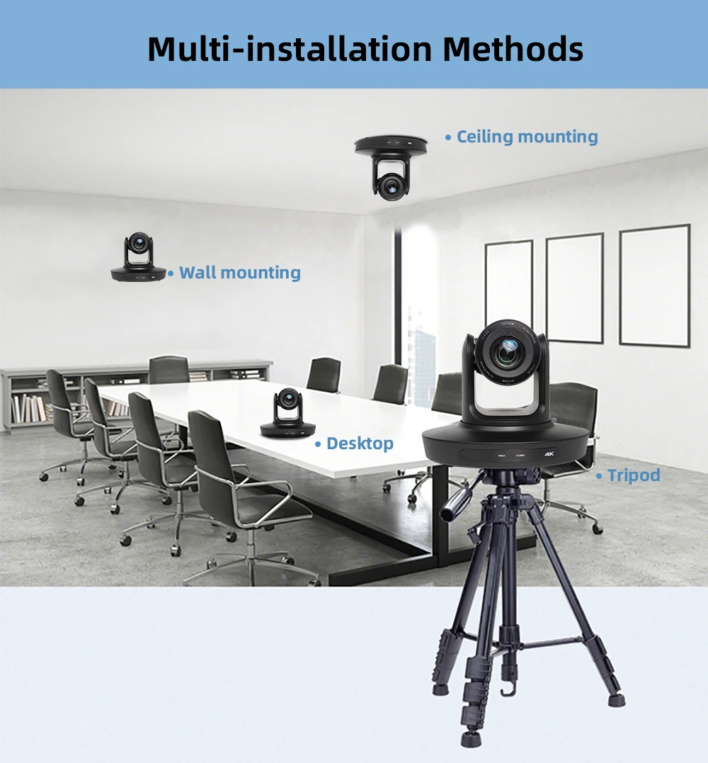 HDKATOV 4K30 AI Tracking PTZ Camera - Ideal for Church Streaming