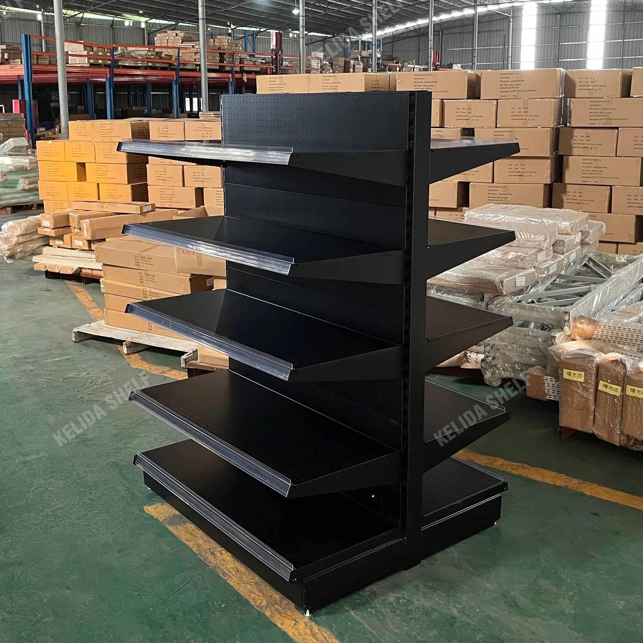 High Quality Supermarket Shelves - Double Sided Metal Racks