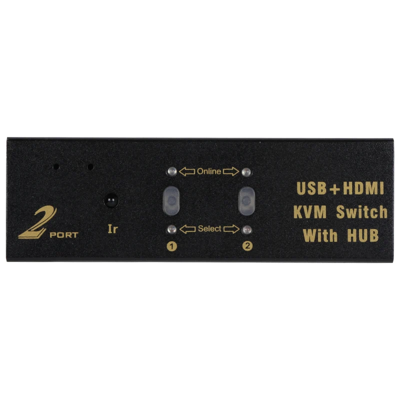 Vcom Ir Control 4k 3840*2400p Hdmi Kvm Switch 2 Port Keyboard Video ...