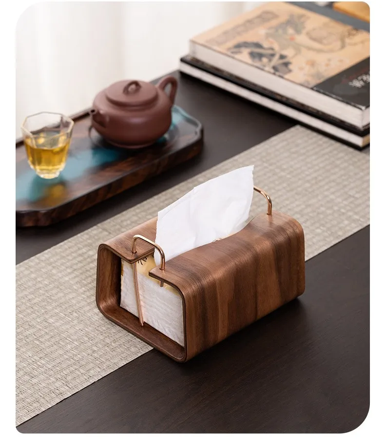 Walnut Wooden Tissue Box Holder - Eco-Friendly & Stylish