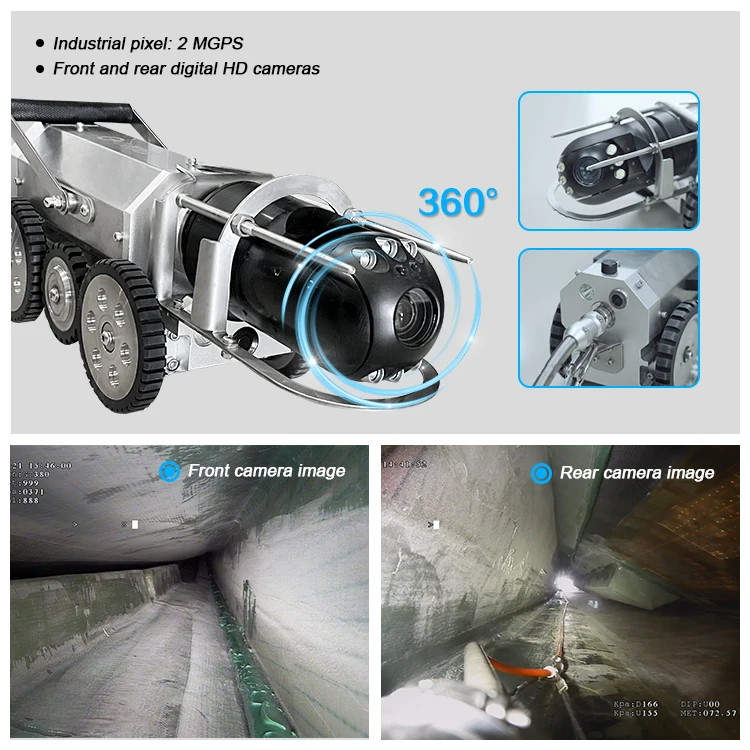 Cctv Drainage Sewer Drain Pipe Inspection Crawler Robot Camera With ...
