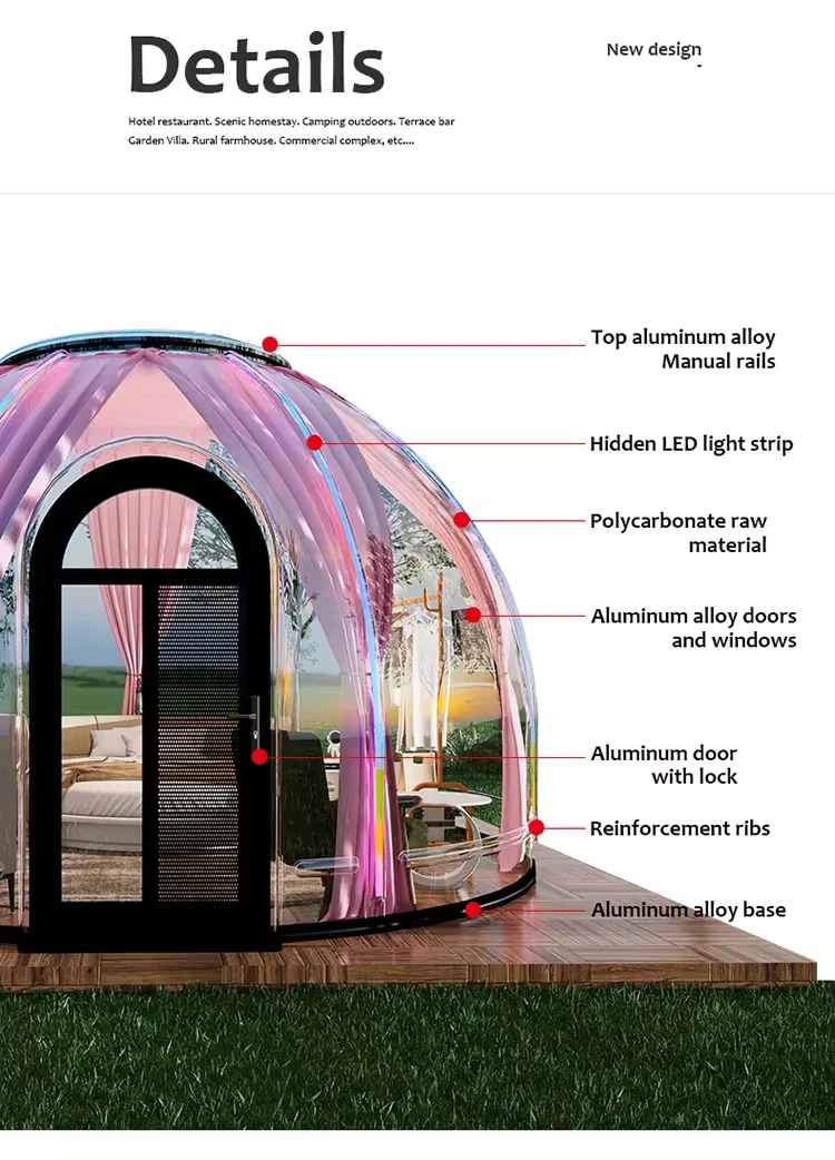 Alibaba.com: Modular prefab portable tent, transparent dome gazebo ...