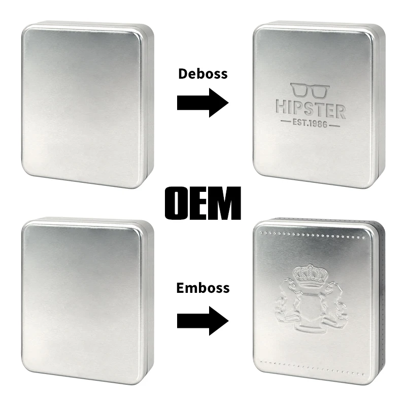 Custom Logo Square Metal Boxes - Perfect for Stickers & Crafts