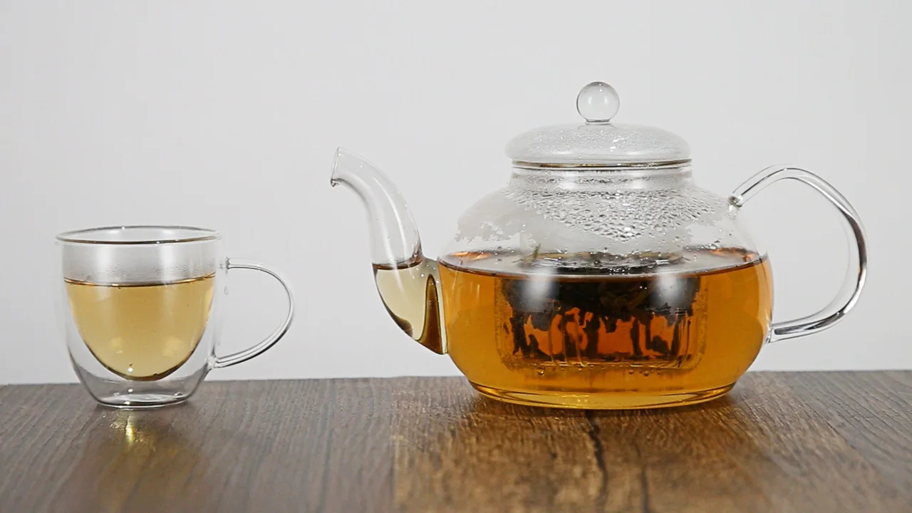 Wholesale Borosilicate Kettle Clear Glass Tea Cup Set Blooming Tea ...