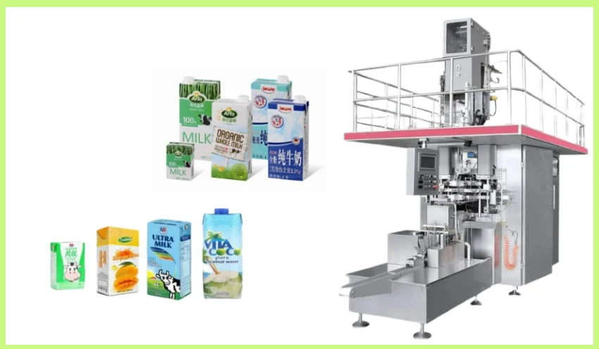 200 to 1000ml SQ UHT Milk Juice Drinks Beverage Aseptic Brick Shape ...