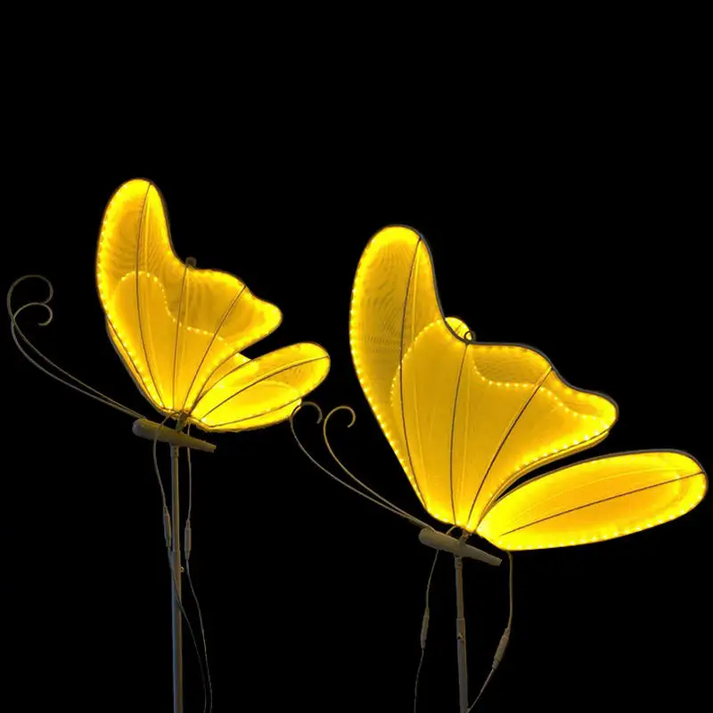 2PCS a Set Blue LED Butterfly Wings Party Events Decor