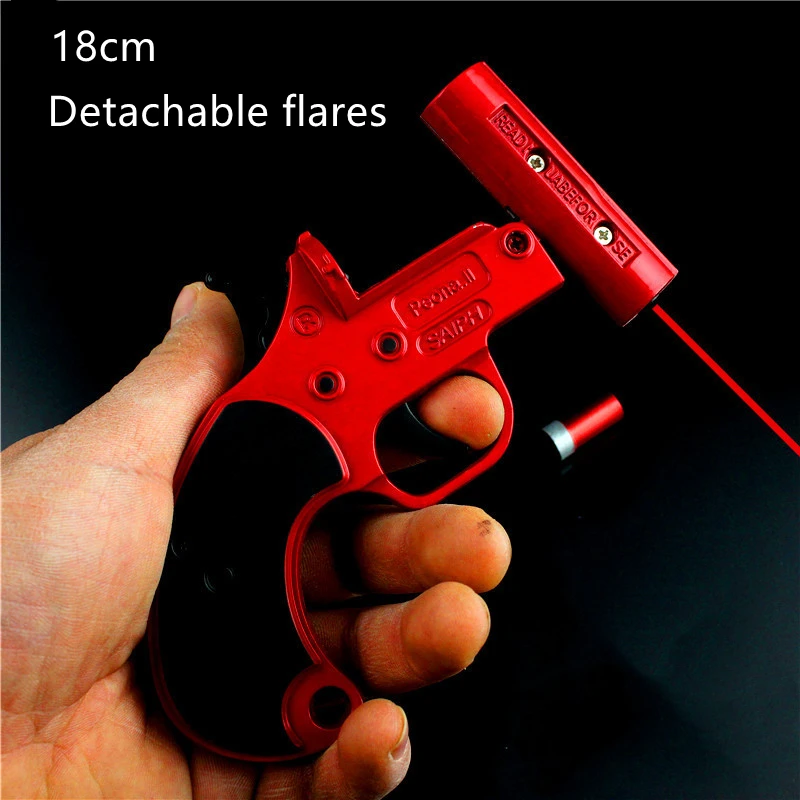 Wholesale Red Color Mini Toy Flare Gun Metal Laser Signal Pistol Gun ...