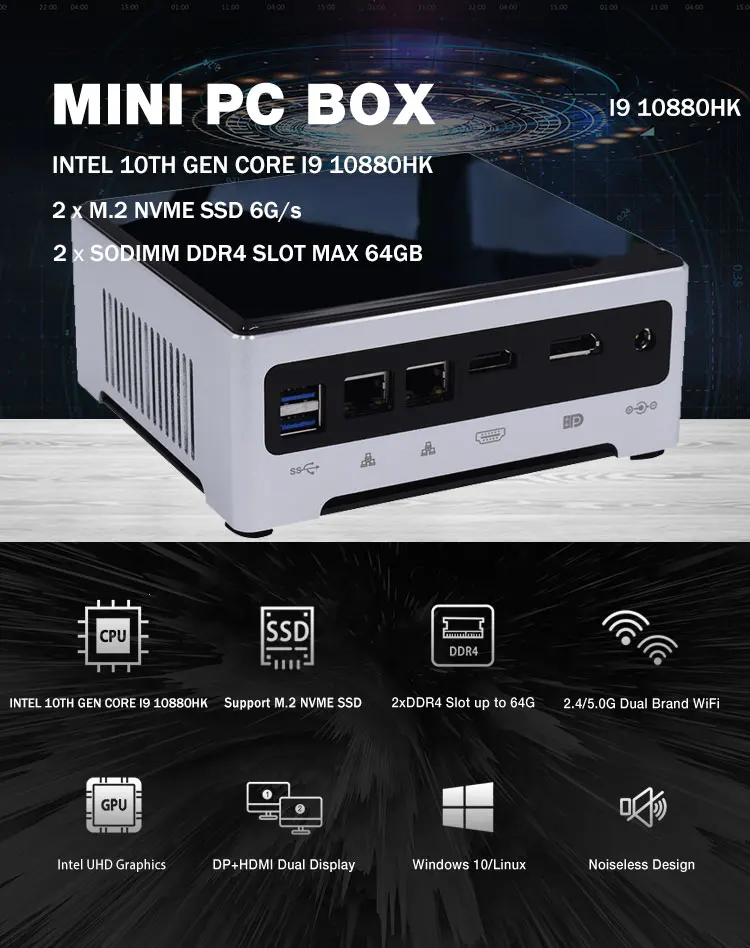 T8 Pro Mini Pc N5095 Lpddr4x 8gb 128gb Computer Business Desktops Pc ...