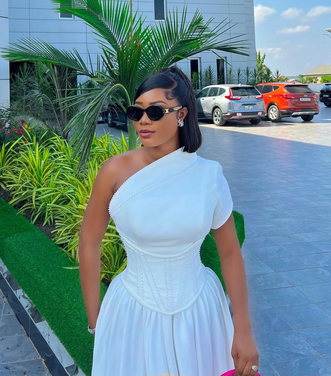 European And American Women's New Diagonal Neckline Short Sleeved ...