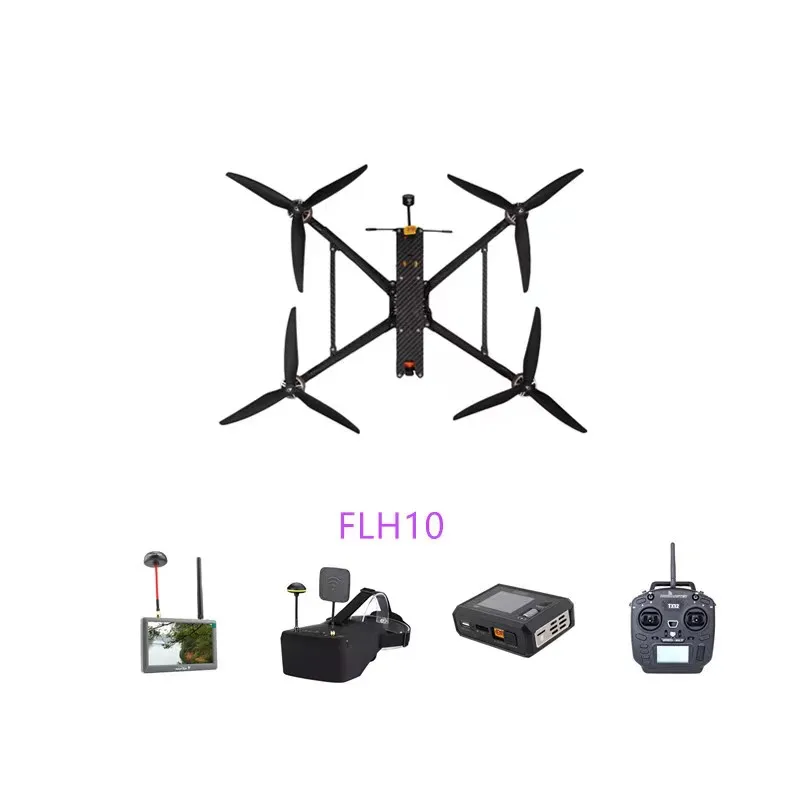 10-inch Fpv Drone Kit 20 Km Flight Range 2~4 Kg Function Night Vision ...