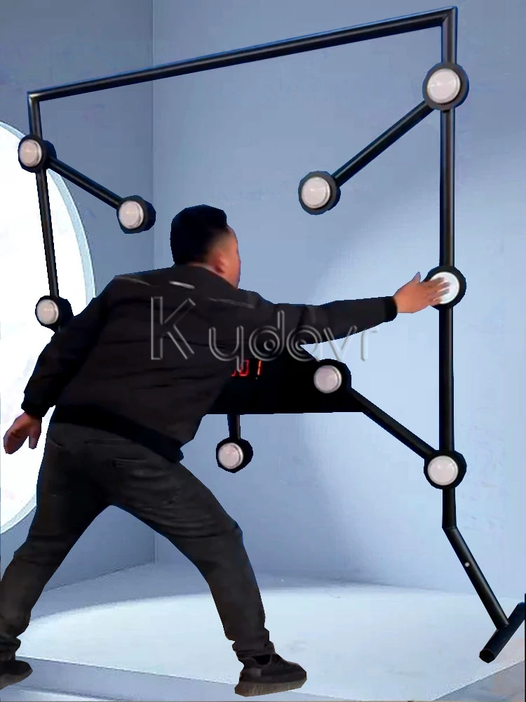 Amusement Park Carnival Booth Win Prize Game Push Led Button Speed ...