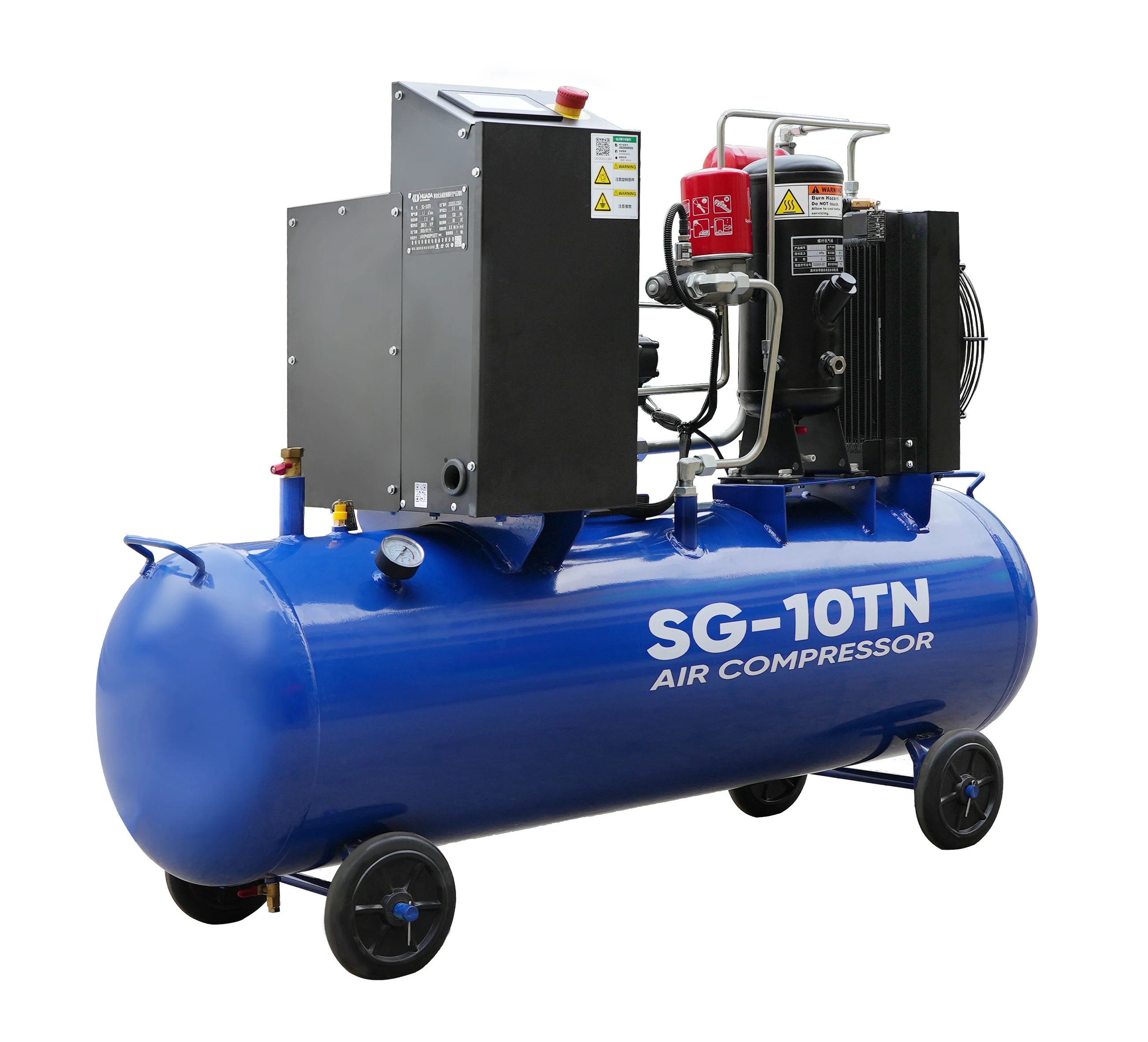 SG Series 10HP Integrated PLC Portable Air Compressor 125L Permanent ...